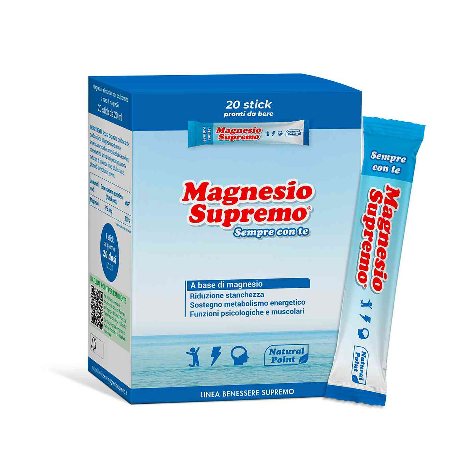 MAGNESIO SUPREMO SEMPRE CON TE 20 stick bevibili - NATURAL POINT ...